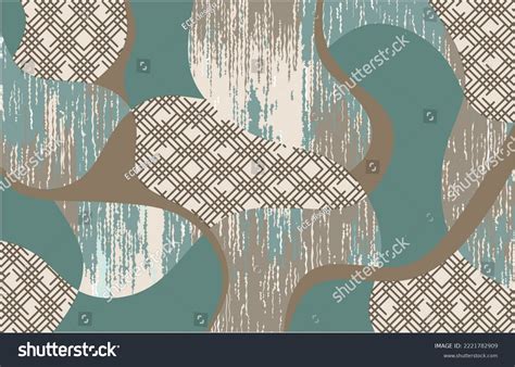 Abstract Geometric Patchwork Pattern Vector Illustration Stock Vector