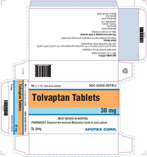 Tolvaptan Package Insert Prescribing Information