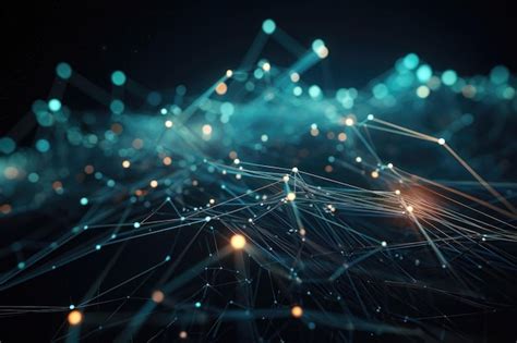 Premium Photo Abstract Connected Dots And Lines Concept Of Ai Technology Motion Of Digital