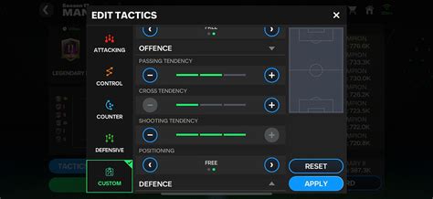 manager mode tactic 1 fc mobile forum