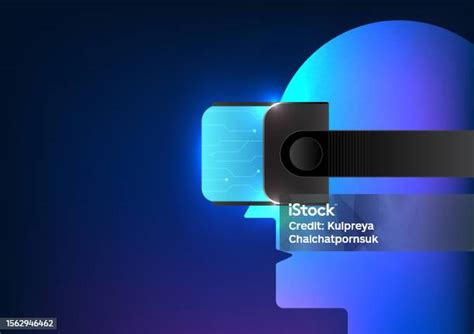 가상 현실 기술 Vr 고글을 착용한 사람들이 메타버스의 세계로 들어갑니다 소통과 오락에도 사용되는 가상 환경을 만드는 기술입니다 3차원 형태에 대한 스톡 벡터 아트 및 기타