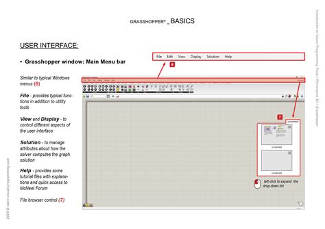 grasshopper interface learn visual programming