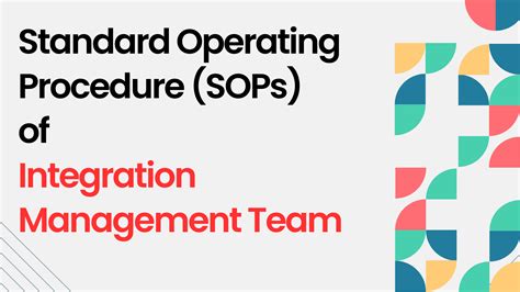 Integration Management Team Sops