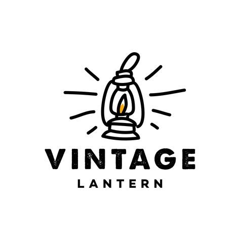 Doodle Fire Lantern Logo Classic Old Fashioned Lantern Post Classic