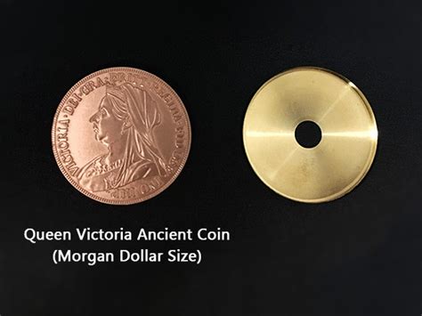 Expanded Shell Super Chinese Coin Qianlong Morgan Size Brass