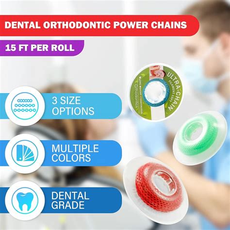 Orthodontic Braces Rubber Chains Power Chains Dental Rubber Chains For Braces Rubber Block Chain