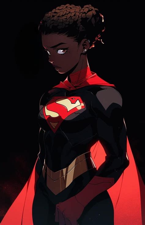 Black Superman Fanart Black Justice League Kryptonian Oc Art Female