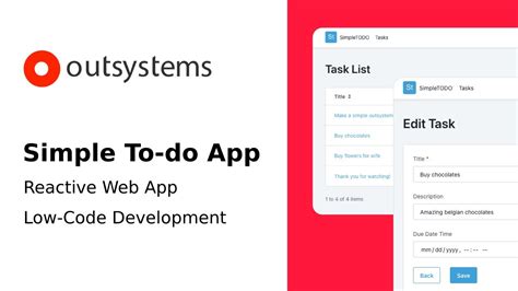 Develop A Simple To Do App Using Outsystems Youtube