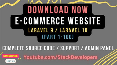 laravel 10 download ecommerce website source code part 1 100 steps to download in advance