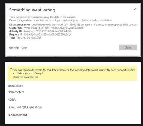 solved problem when updating the dataset in power bi serv microsoft fabric community