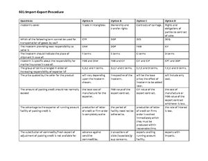 EPM Sem 4 Unit 1 Import Export Documentation And Procedures Studocu