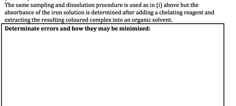 A In Each Of The Following Experiments Identify