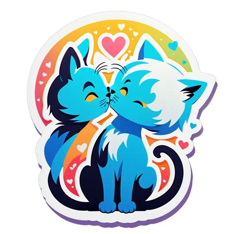 I Made An Ai Sticker Of Cat Kiss