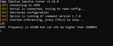 Nano33 BLE Edge Impulse Error Help Edge Impulse