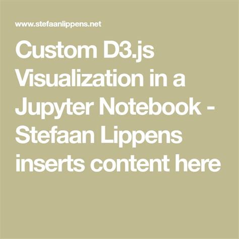 explore stunning d3 js visualizations in a jupyter notebook