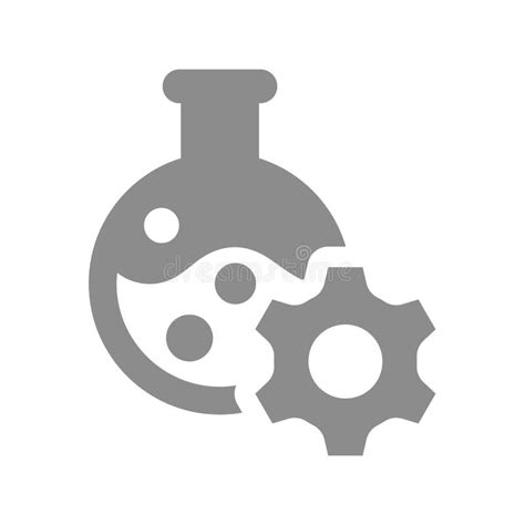 Test Tube And Gear Vector Icon Stock Vector Illustration Of Experiment Icons 290228847