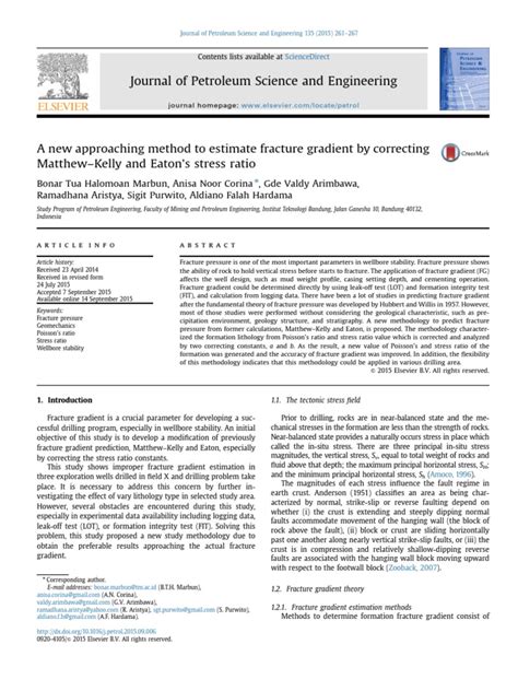 Fracture Gradient Paper Pdf Fault Geology Oil Well