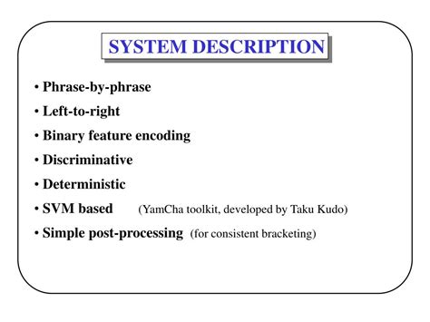 Ppt Semantic Role Labeling By Tagging Syntactic Chunks Powerpoint Presentation Id1292696