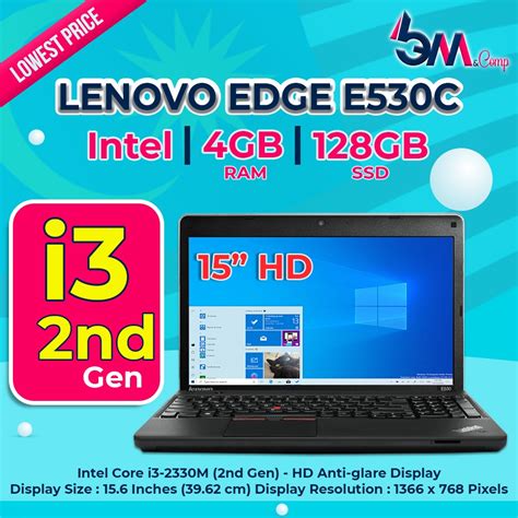 Lenovo ThinkPad Edge E C Inch Intel I Nd Gen GB RAM GB SSD Refurbished Shopee