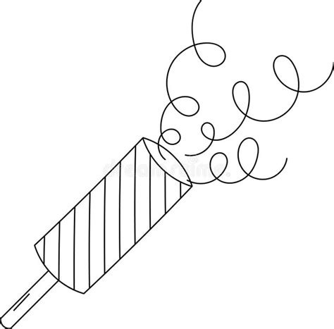 Confetti Popper Firecracker Lined Stock Vector Illustration Of Happy Firecracker 361291084