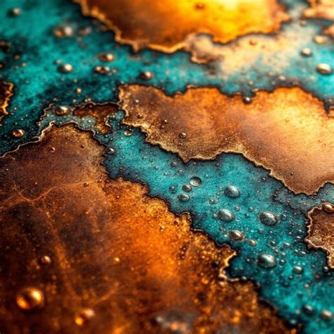 Free Oxidized Copper Spiral Image Copper Verdigris Patina