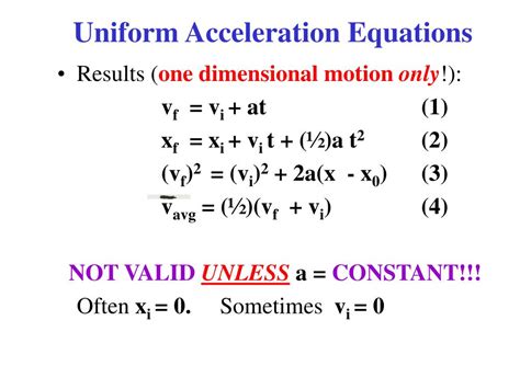 PPT Uniform Acceleration PowerPoint Presentation Free Download ID