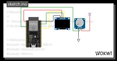 exemplo oled ssd1306 wokwi esp32 stm32 arduino simulator