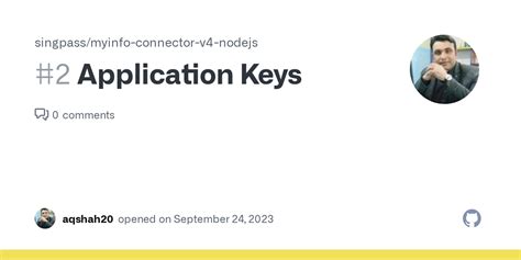 Application Keys · Issue 2 · Singpassmyinfo Connector V4 Nodejs · Github