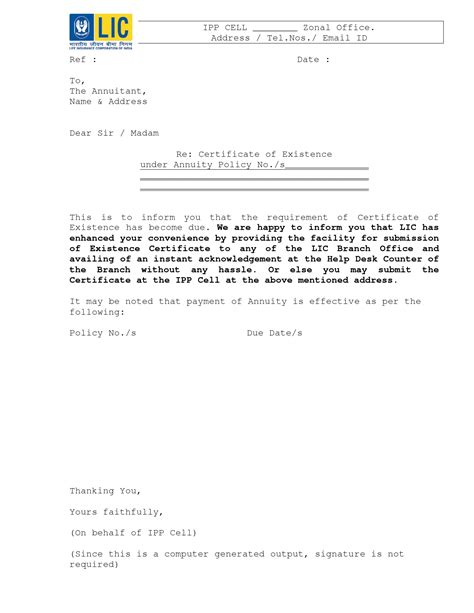 Lic Download Forms Life Existence Certificate For Pension Plans