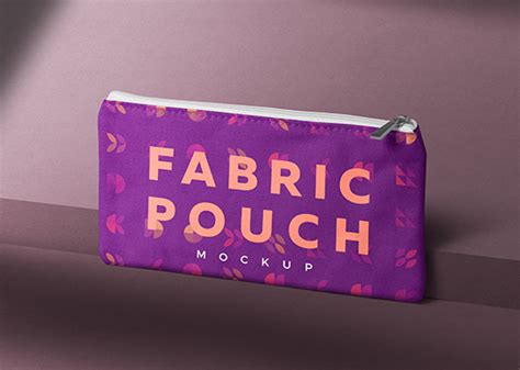 Realistic Fabric Pouch Mockup Front View Zippypixels