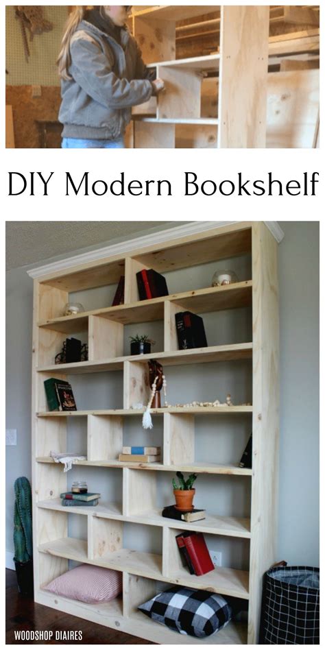 Build A Modern Diy Bookshelf In 6 Easy Steps With Video Artofit
