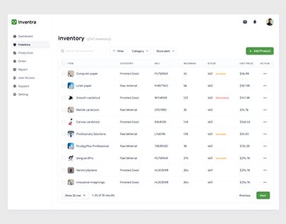 Inventory Ui Design Projects Photos Videos Logos Illustrations And Branding Behance