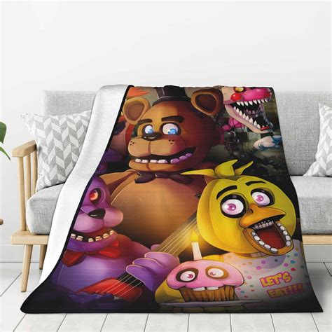 Halloween Five Nights Freddys Blanket Warm Soft Cozy Flannel Blankets