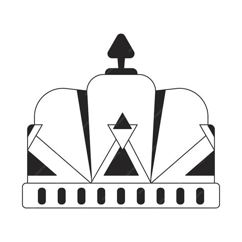 Premium Vector King Crown Flat Monochrome Isolated Vector Object