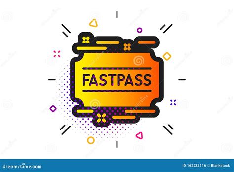 Fastpass Icon Amusement Park Ticket Sign Vector Stock Vector