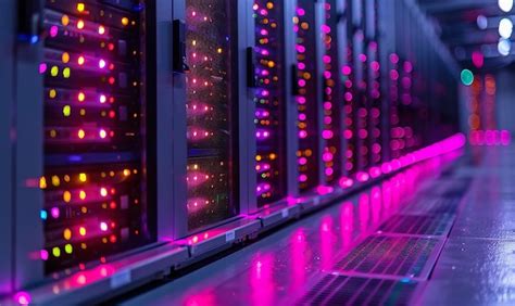 server room with virtualization infrastructure in action premium ai