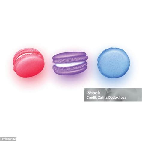 현실적인 마카롱 흰색 바탕에 달콤한 프랑스 마카롱 벡터 일러스트 레이 션 0명에 대한 스톡 벡터 아트 및 기타 이미지 0명 3차원 형태 갈색 Istock