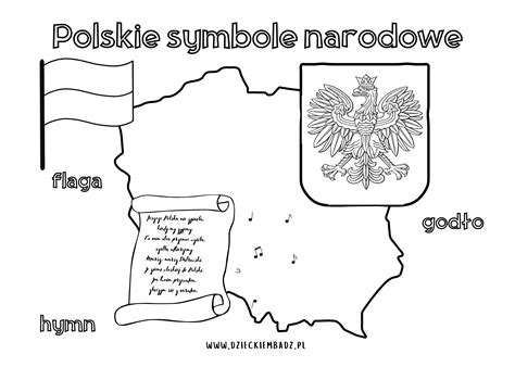 Symbole Narodowe Kolorowanki Do Wydruku