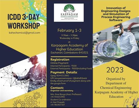 3 Days Workshop On Innovation Of Engineering Designs And Simulation Of Process Engineering