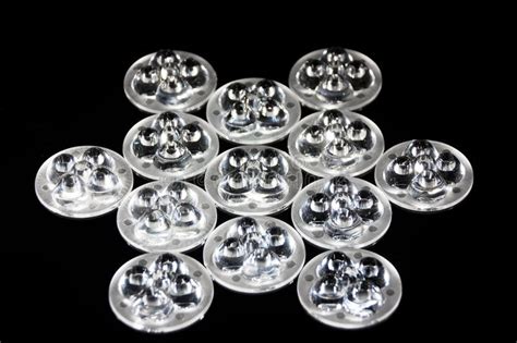 Structured Black And White Real Glass Objects Isolated On Black