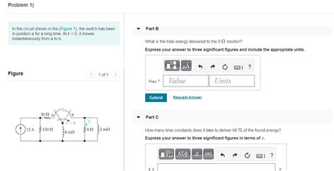 Solved Problem 1 Part B In The Circuit Shown In The Figure Chegg Com