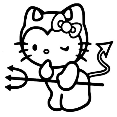 How To Draw Devil Hello Kitty Devil Hello Kitty Step By Step Drawing