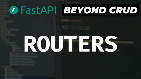 Modular Project Structure With Fastapi Routers Fastapi Beyond Crud Part 4 Youtube