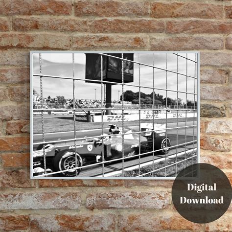 Ferrari F1 Poster Formula One Print Scuderia Ferrari F1 Car Art Bandw