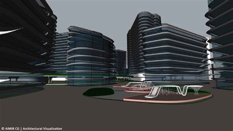 Architectural 3d Rendering Process For Zaha Hadid Architectss Design For Shenzhen Longhua