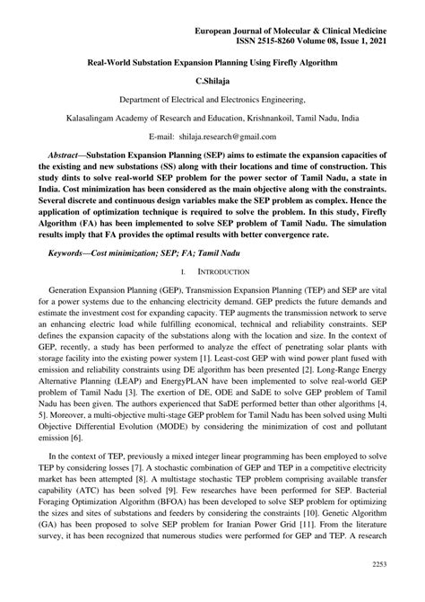 Pdf Real World Substation Expansion Planning Using Firefly Algorithm