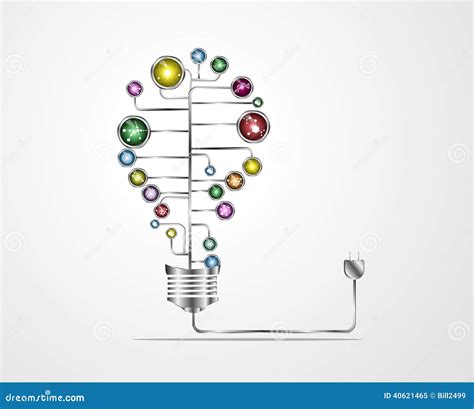 Creative Light Bulb Idea Molecule Stock Illustration Illustration Of Electrical Bright 40621465
