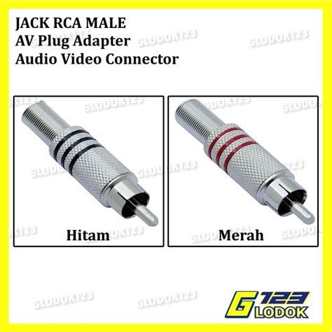 Jual Jack Jek Rca Male Konektor Av Audio Video Plug Connector Adapter Besi Shopee Indonesia