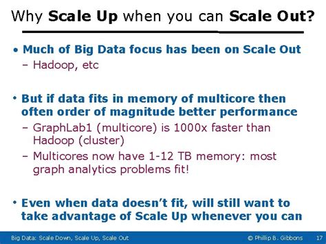 Big Data Scale Down Scale Up Scale Out
