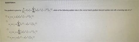 Solved The Update Rule Of The Perceptron Learning Algorithm Chegg